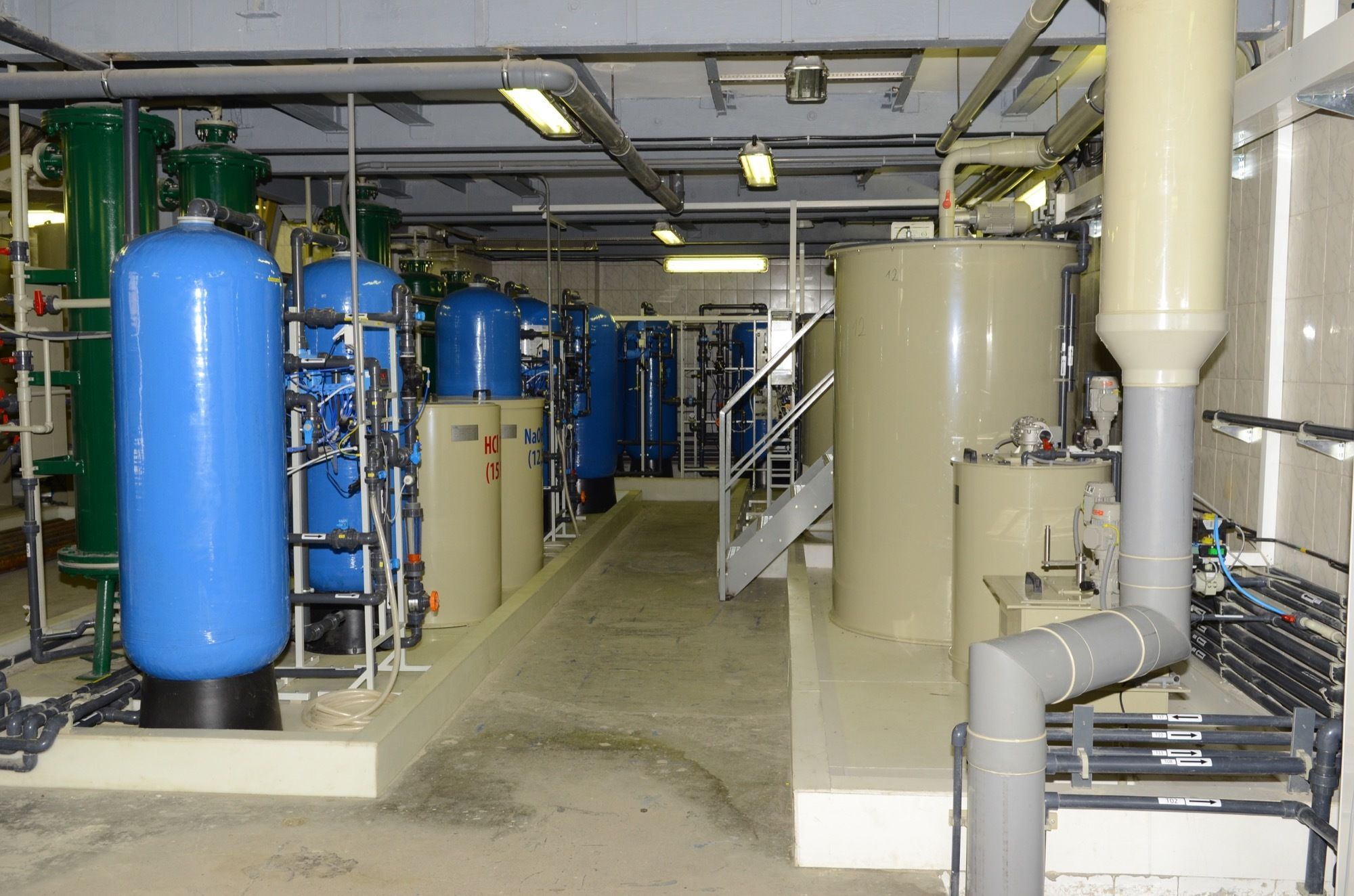 Treatment station for the waste water from galvanization.