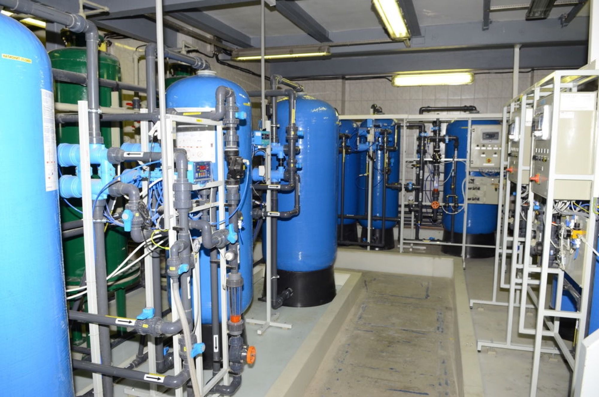 Treatment station for the waste water from galvanization.