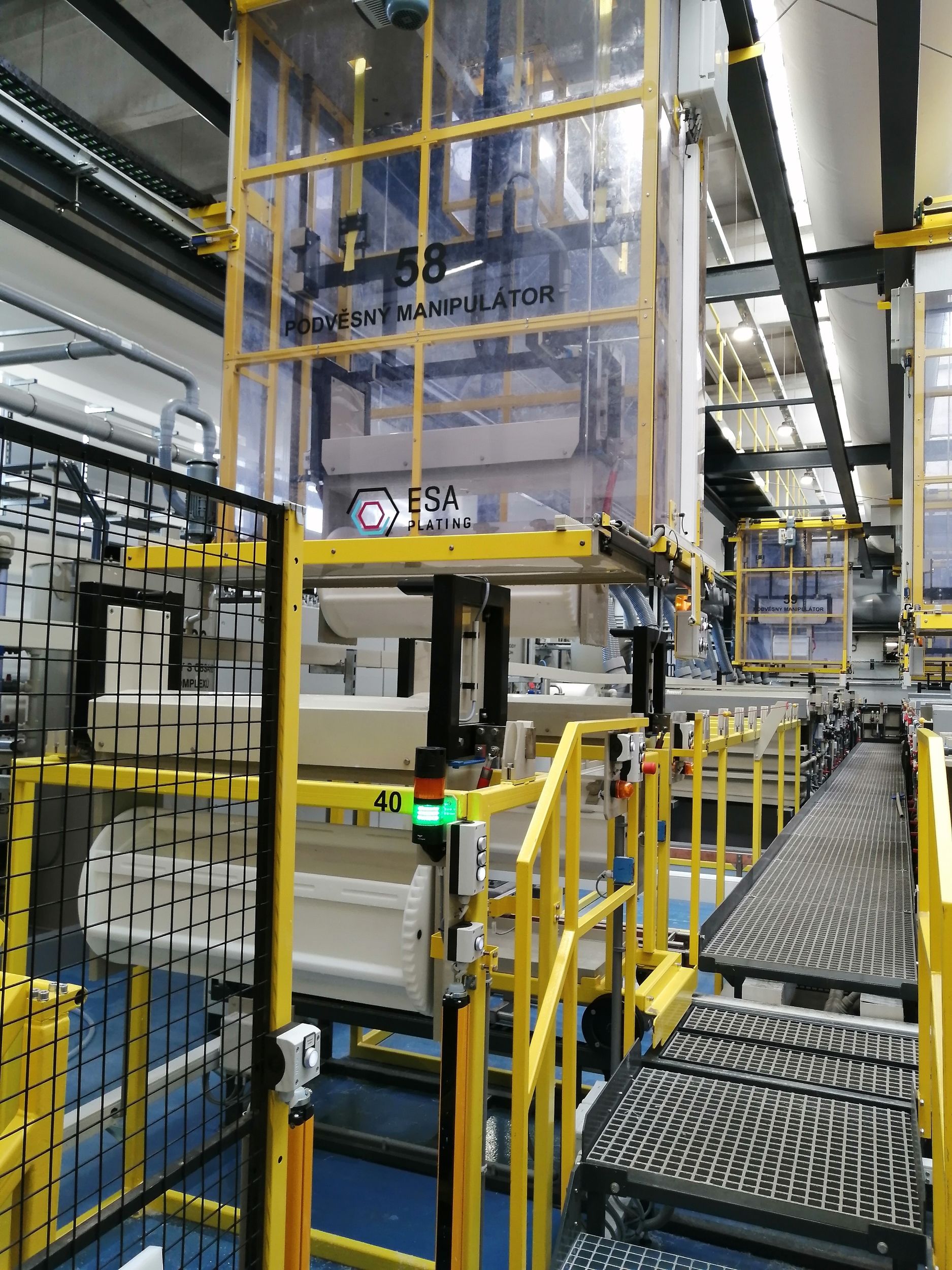 Two automatic two-row lines for applying zinc, zinc-nickel and nickel ...